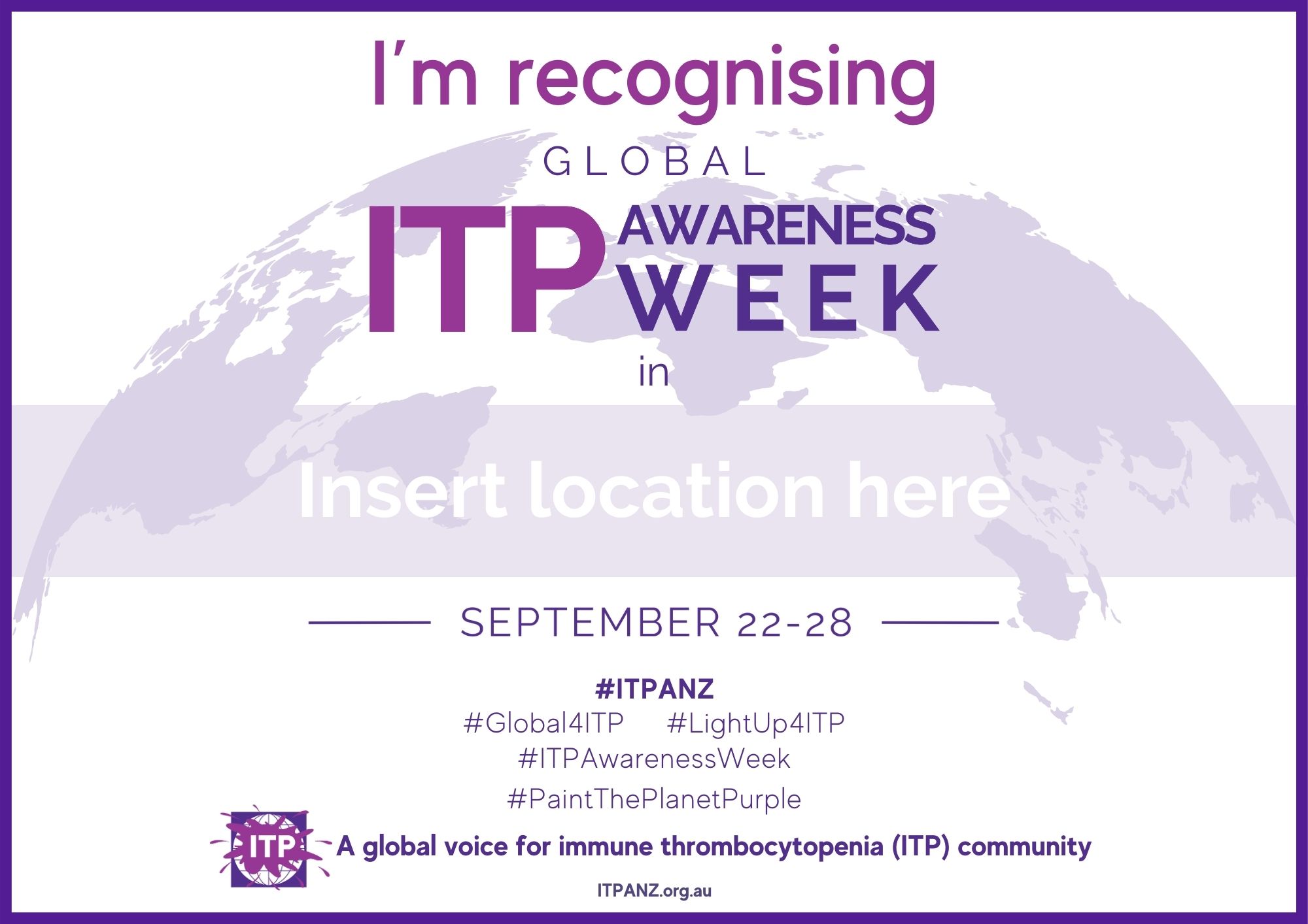 ITP Awareness Week | ITP Australia and New Zealand